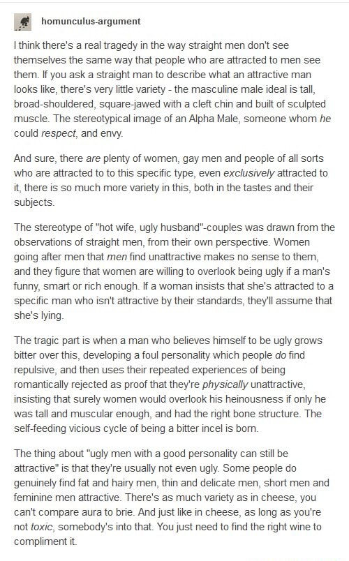 Homunculus-argument think there's a real tragedy in the way straight ...