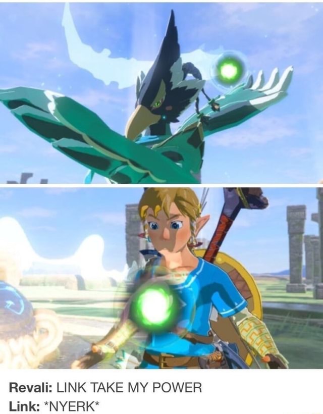 Revali: LINK TAKE MY POWER Link: *NYERK* - iFunny