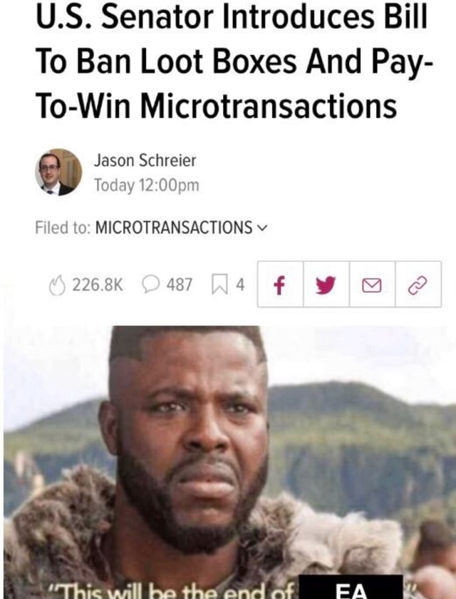 U.S. Senator Introduces Bill To Ban Loot Boxes And Pay- To-Win ...