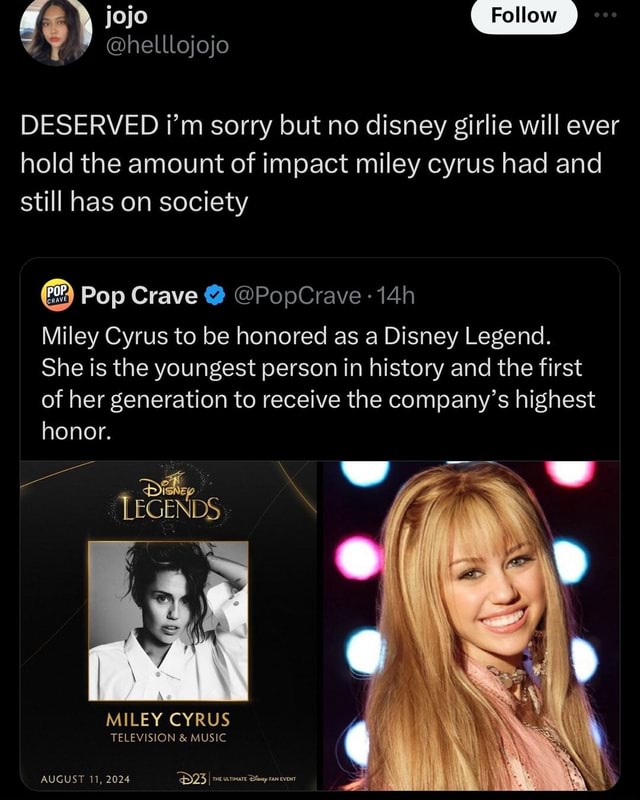 Hannah Montana Was My Beatles Jojo Follow Helllojojo Deserved I M