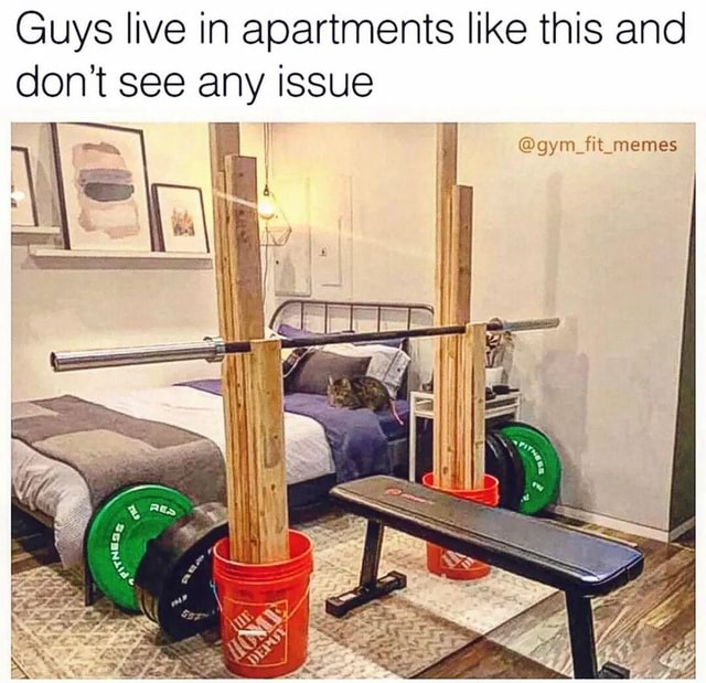 🤔isn't this the perfect apartment? 💪💪 . #gymmemesig - Guys live in ...