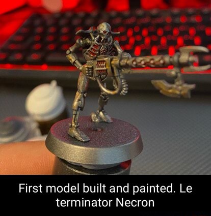 First model built and painted. Le terminator Necron - iFunny