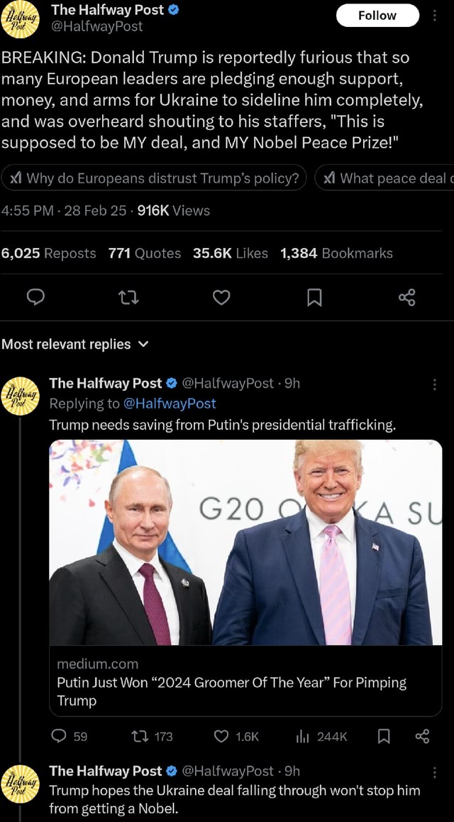 The Halfway Post Fall BREAKING: Donald Trump is reportedly furious that ...