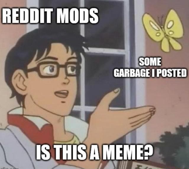 REDDIT MODS SOME GARBAGE POSTED IS THIS A MEME? - iFunny