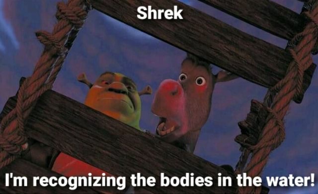 Shrek I'm recognizing the bodies in the water! - iFunny