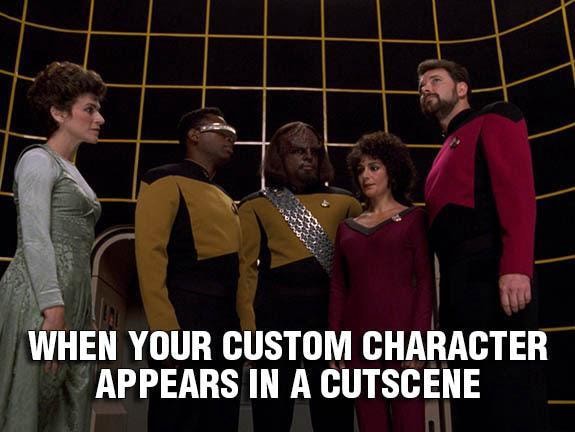 WHEN YOUR CUSTOM CHARACTER APPEARS IN A CUTSCENE - iFunny