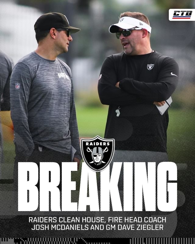 The Raiders fired HC Josh McDaniels and GM Dave Ziegler late last night per multiple sources The ...