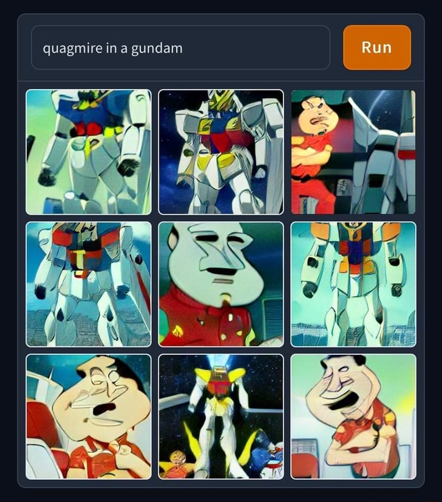 Run quagmire in a gundam - iFunny