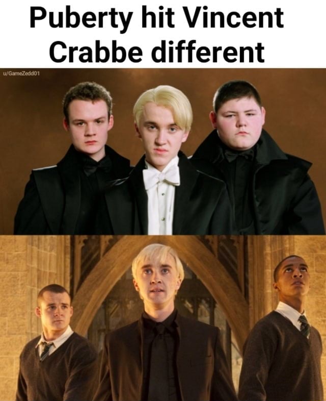 Puberty hit Vincent Crabbe different - iFunny
