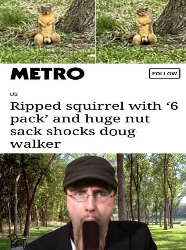 METRO Ripped squirrel with '6 pack' and huge nut sack shocks doug ...