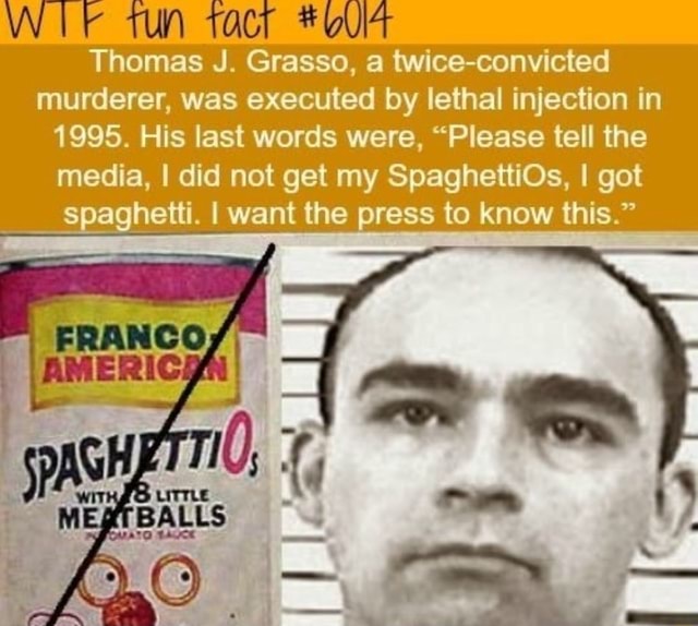 Thomas J. Grasso, a twice-convicted murderer, was executed by lethal ...
