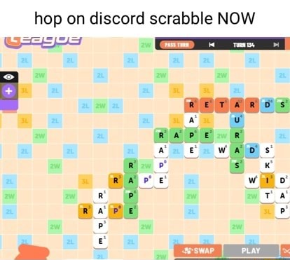 Hop on discord scrabble NOW - iFunny