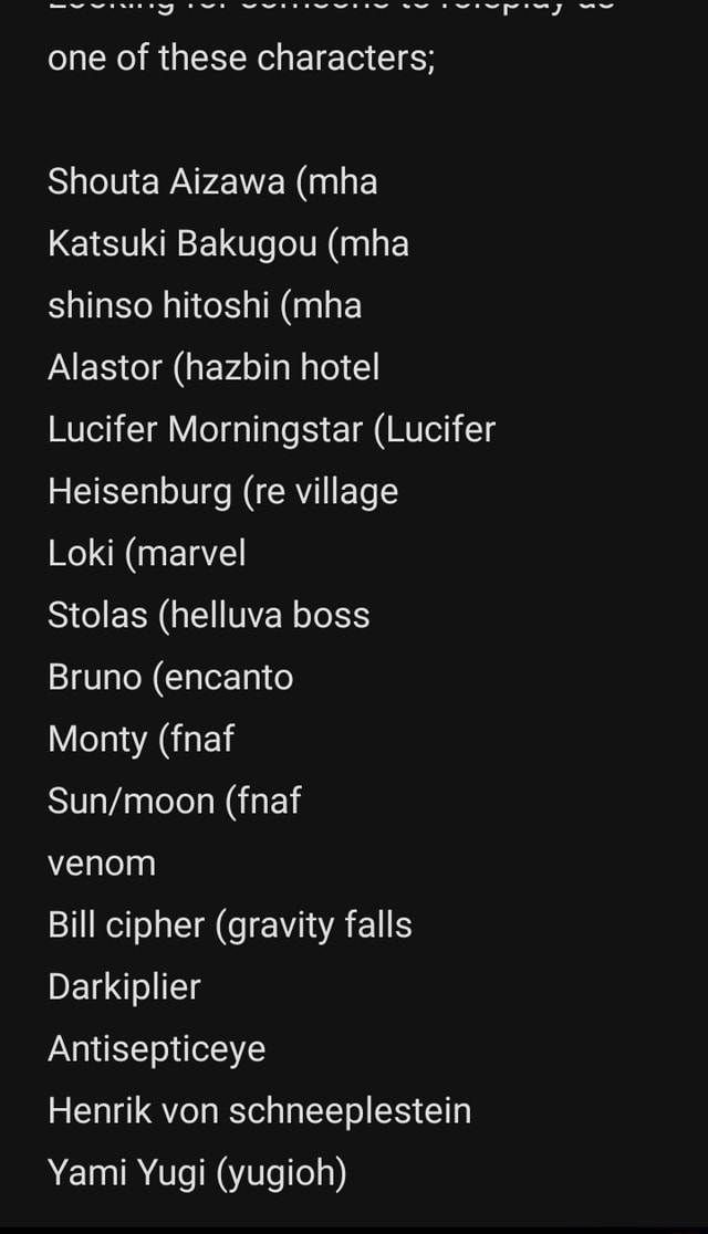 One of these characters; Shouta Aizawa (mha Katsuki Bakugou (mha shinso ...