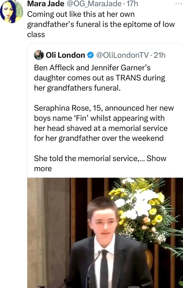 Mara Jade @OG - Coming out like this at her own grandfather's funeral ...