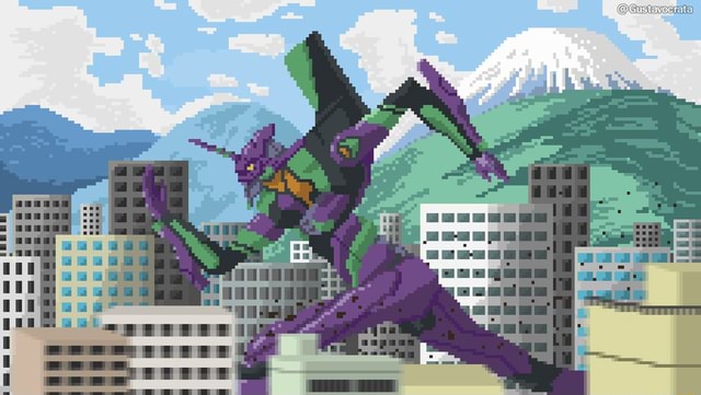 EVA-01 pixelart, by @gustavocrata #Evangelion - iFunny