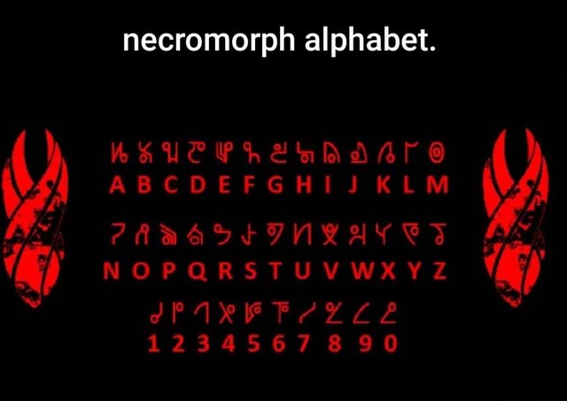 Necromorph alphabet. - iFunny
