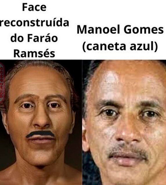 Face reconstruída Manoel Gomes do Faráo Ramsés (caneta azul) - iFunny ...