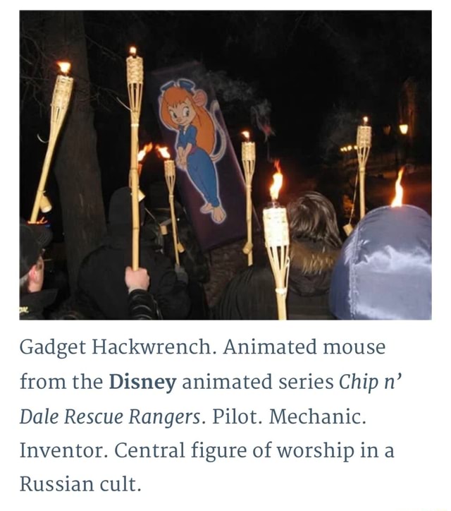 Gadget Hackwrench. Animated mouse from the Disney animated series Chip ...