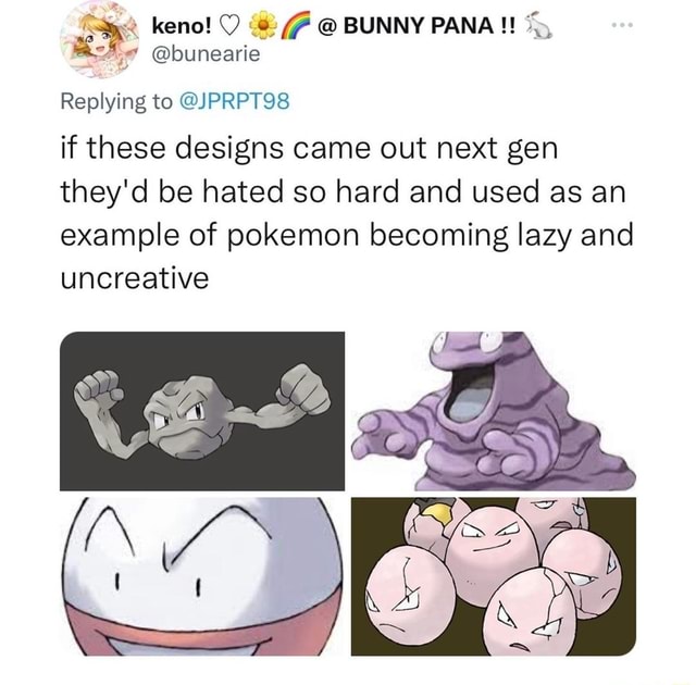 Keno! @ BUNNY PANA! @bunearie Replying to @JPRPT98 if these designs ...