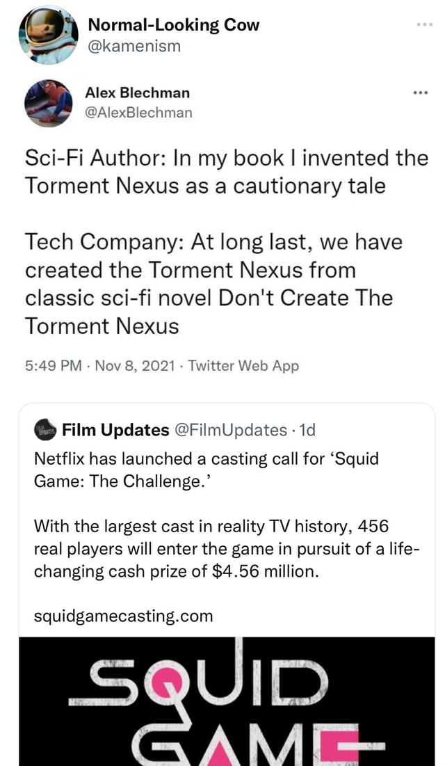 Normal-Looking Cow @kamenism Alex Blechman AloxBeechman Sci-Fi Author ...