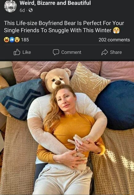 Weird, Bizarre and Beautiful This Life-size Boyfriend Bear Is Perfect ...