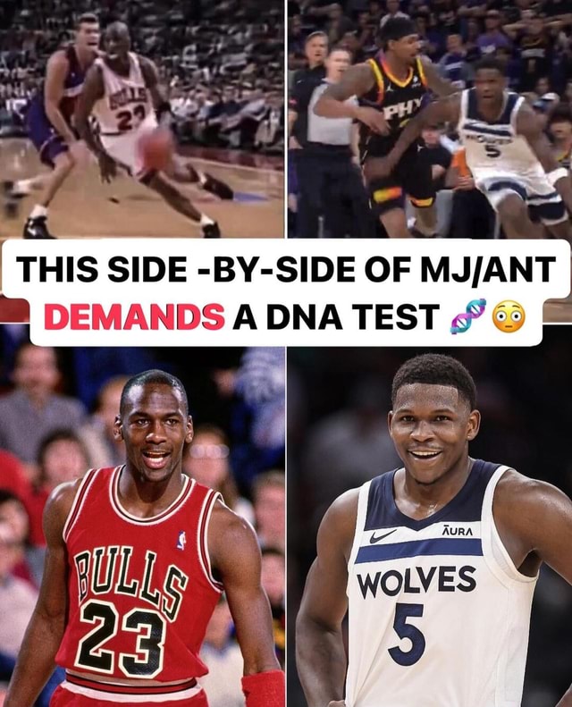 THIS side by side of Ant & MJ is CRAZY 😳 Kat says Anthony Edwards is ...
