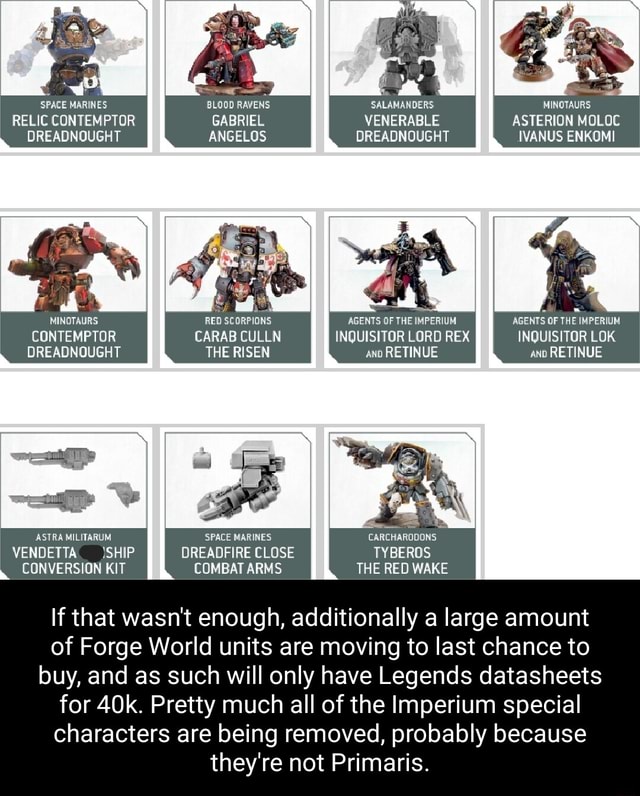 SPACE MARINES BLOOD RAVENS SALAMANDERS MINOTAURS RELIC CONTEMPTOR ...