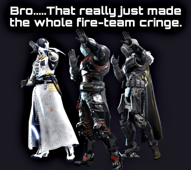 Bro..... That really just made the whole fire-team cringe. - iFunny