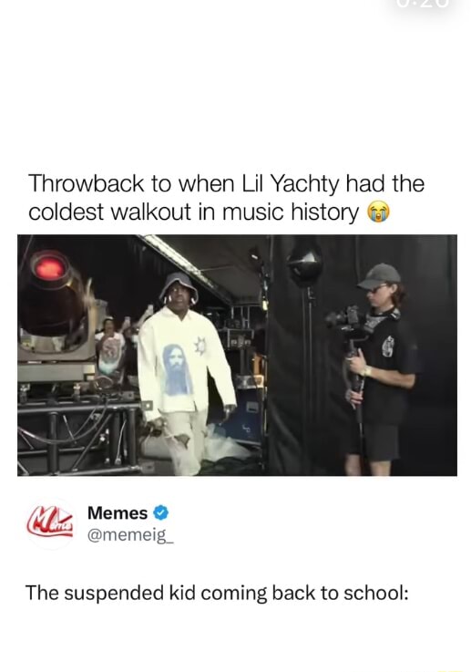 Throwback to when Lil Yachty had the coldest walkout in music history ...