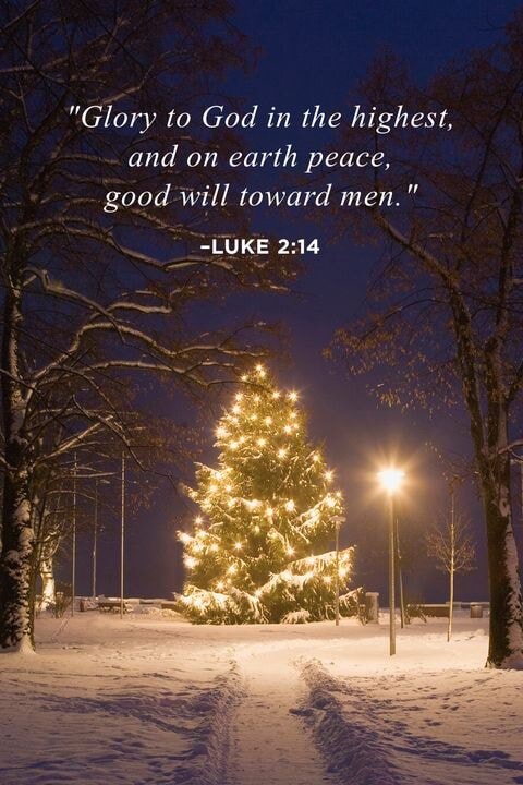"Glory to God in the highest, and on earth peace, good will toward men ...