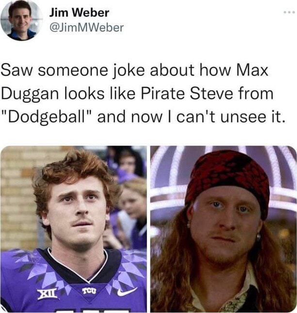 Jim Weber @JimMWeber Saw someone joke about how Max Duggan looks like ...