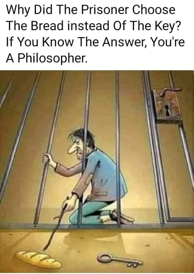 Why Did The Prisoner Choose The Bread instead Of The Key? If You Know ...