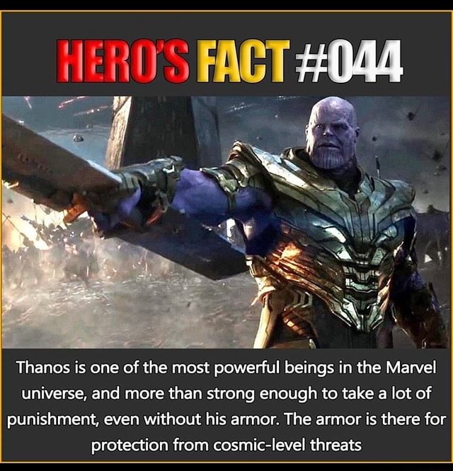 Thanos is one of the most powerful beings in the Marvel universe, and ...