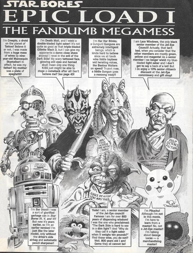 MAD Magazine Phantom Menace Spoof Issue - 1999 - STAR. BORES" EPIC LOAD ...