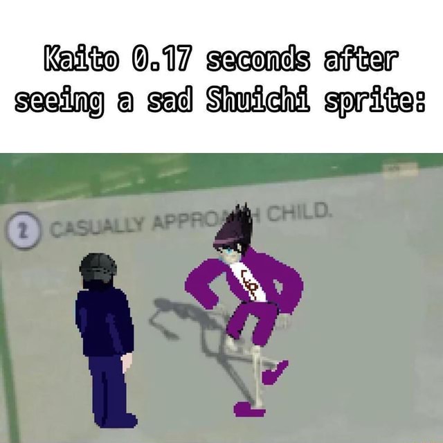 Kaito seeing sad Shuicil sprites - iFunny