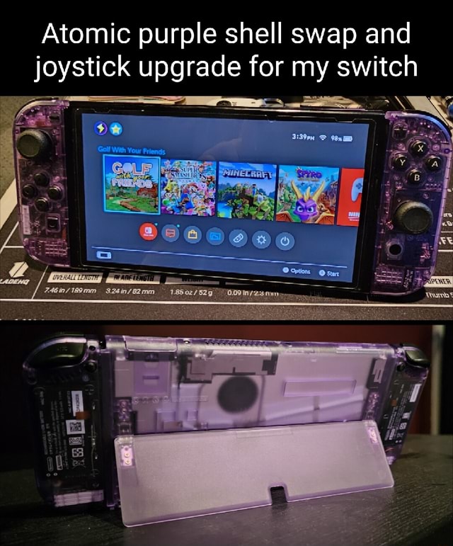 Atomic purple shell swap and joystick upgrade for my switch I - iFunny
