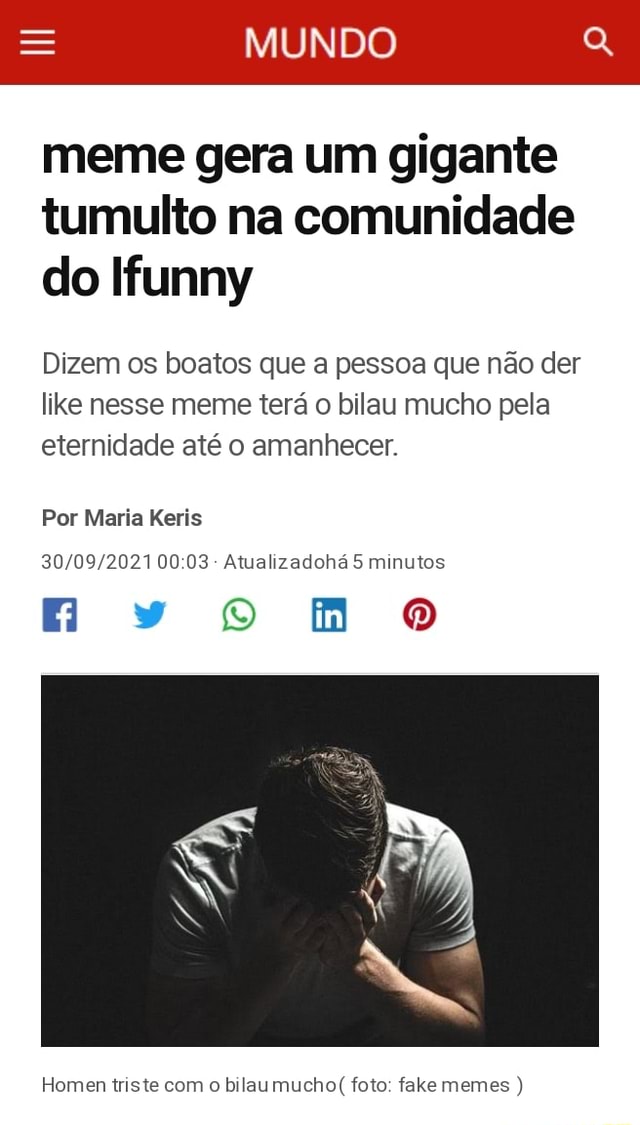 = MUNDO meme gera um gigante tumulto na comunidade do Ifunny Dizem os ...