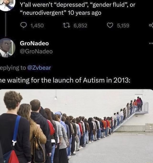 Y'all weren't "depressed", "gender fluid", or "neurodivergent" 10 years ...