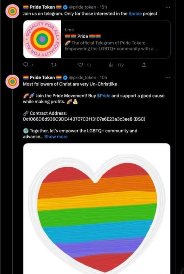 Pride Token pride token 15} Join us on telegram. Only for those ...