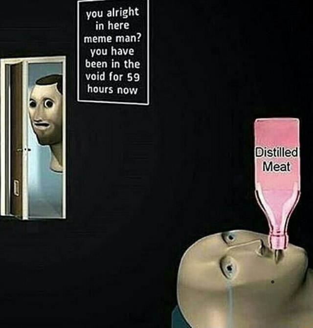 You alright in here meme man? you have been in the void for 59 hours ...