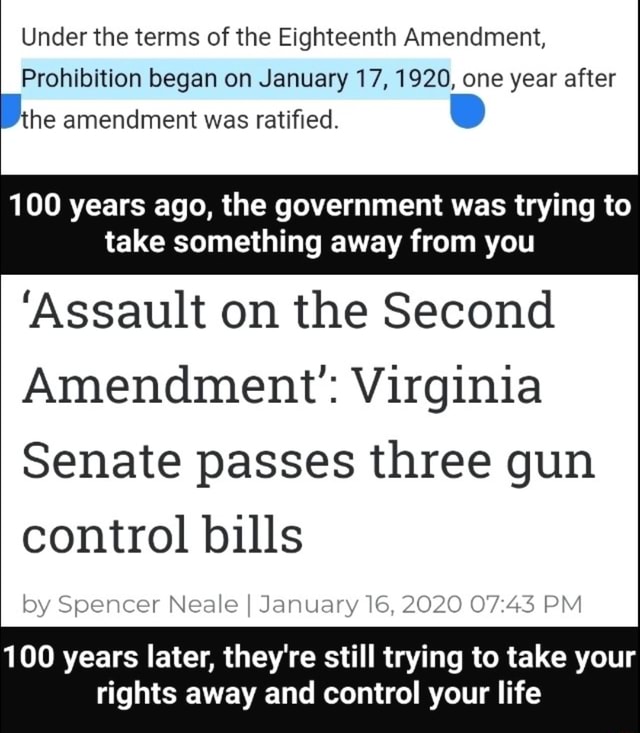 Under the terms of the Eighteenth Amendment, Prohibition began on ...