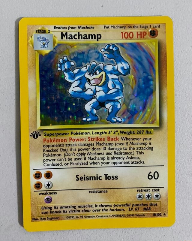 Evolves from Machoke Put Machamplon the Stage I card Machamp 100 Hp ...