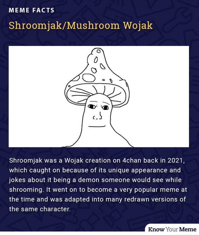 Hwaaaa im high - MEME FACTS Shroomjak was a Wojak creation on 4chan ...