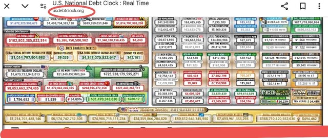 U.S _National Debt Clock : Real Time II I I Gi - iFunny