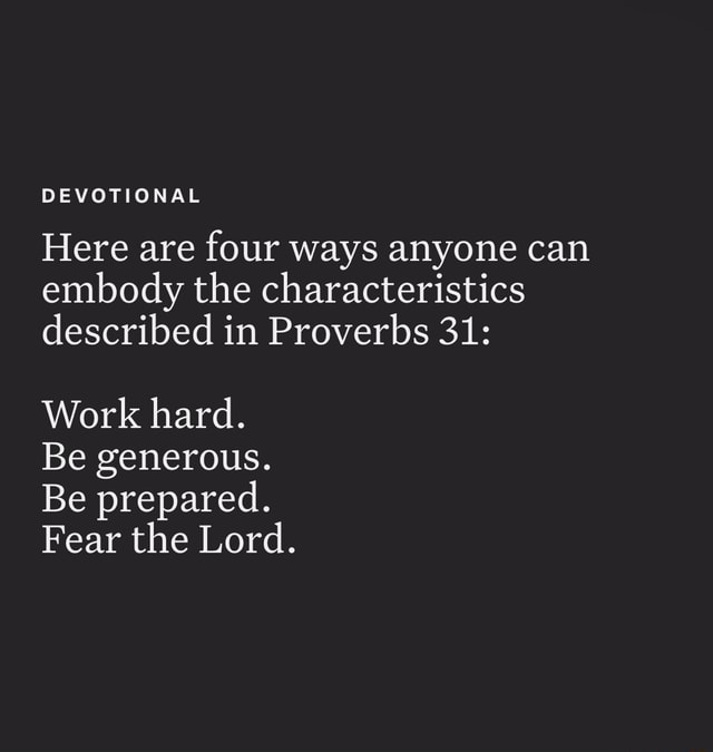 DEVOTIONAL Here are four ways anyone can embody the characteristics ...