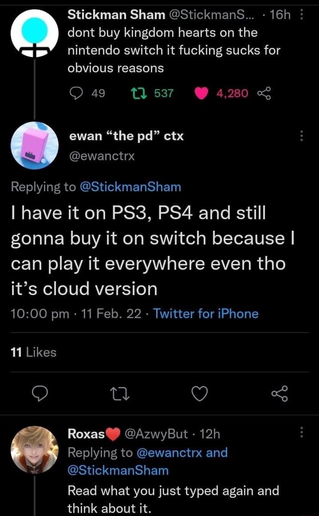 Stickman Sham @StickmanS... - dont buy kingdom hearts on the nintendo ...