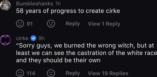 Bumbleshanks 58 years of progress to create cirke cirke 91 Reply View 1 ...
