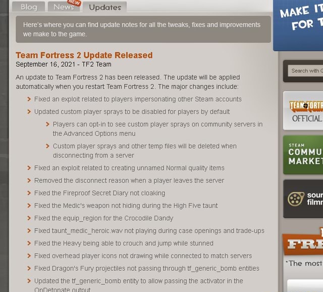 Here's where you can find update notes for all the tweaks, fixes and ...