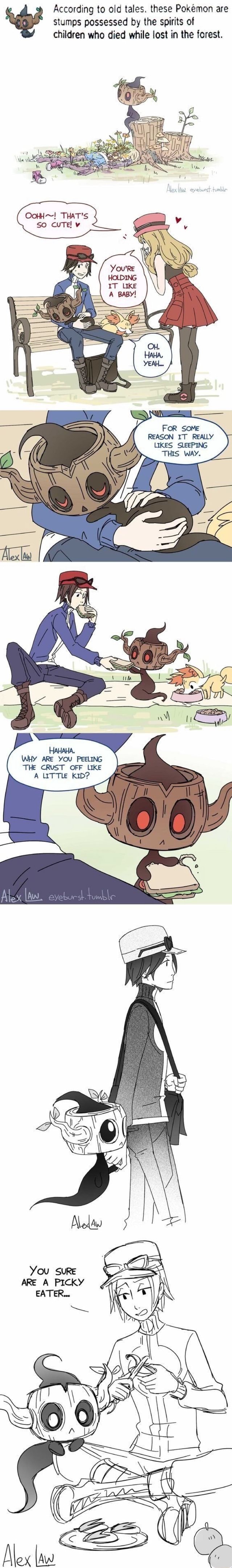 According to old tales. these Pokemon are stumps possessed by the ...