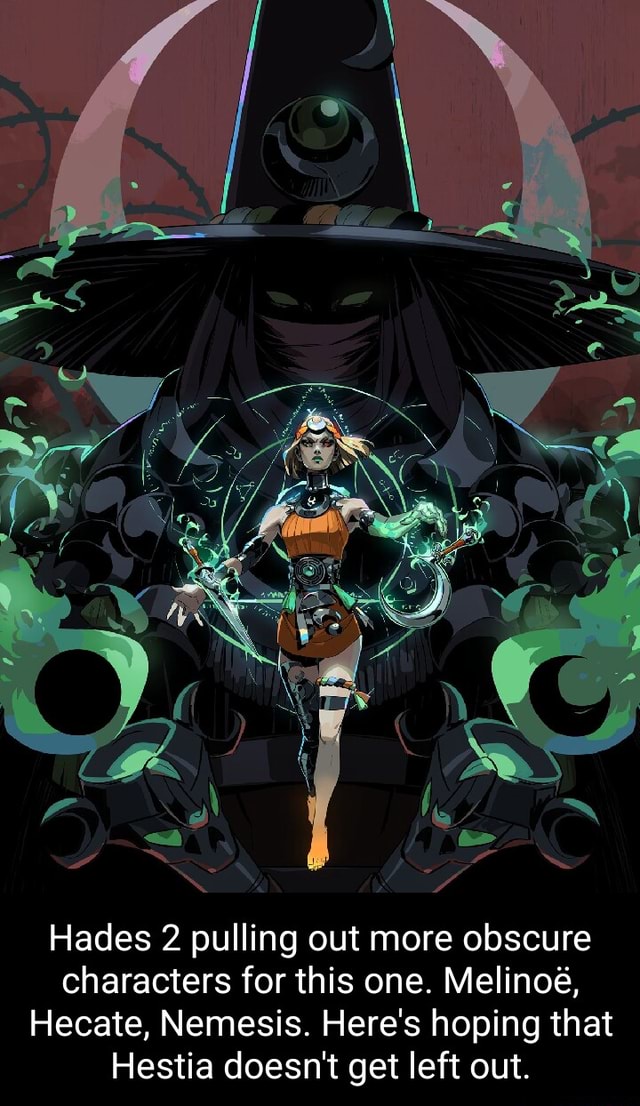 Hades 2 pulling out more obscure characters for this one. Melino ...
